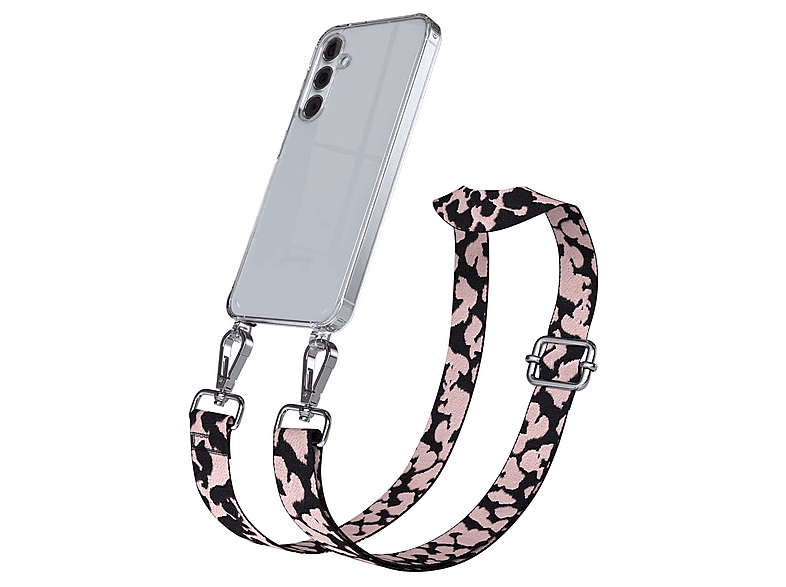 EAZY CASE Clear Case mit Band, Umhängetasche, Samsung, Galaxy A55, Rosa ...