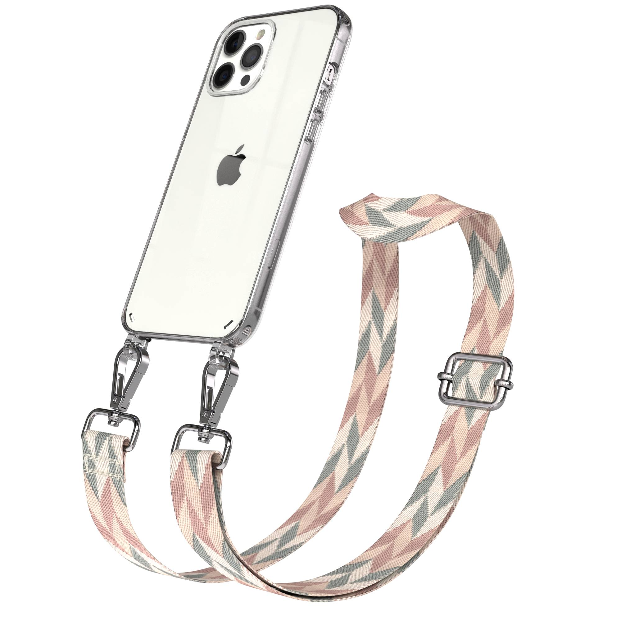 EAZY CASE Clear Case mit Band, Umhängetasche, Apple, iPhone 12 Pro Max ...
