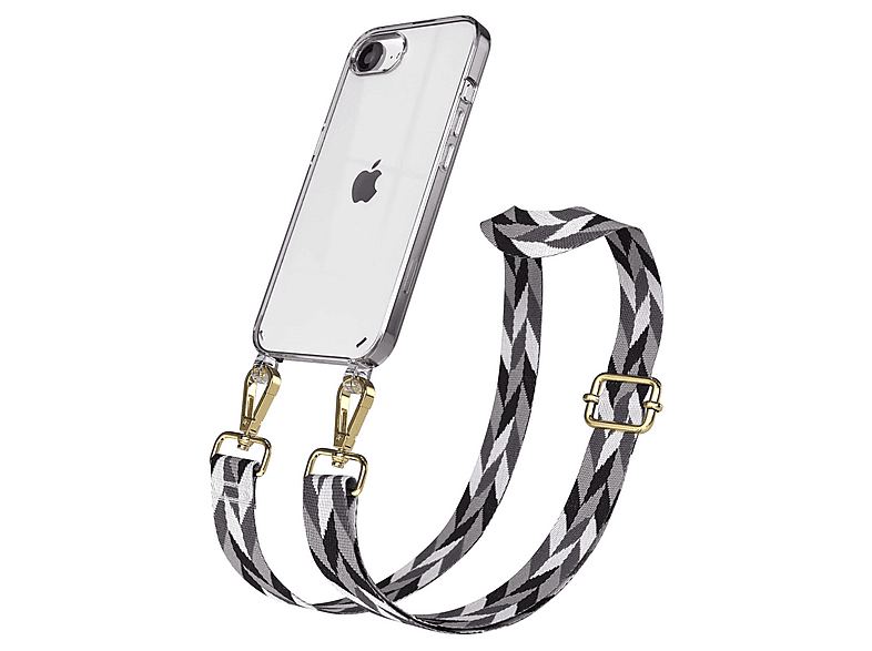 EAZY CASE Clear Case mit Band, Umhängetasche, Apple, iPhone 17e, Grau ...