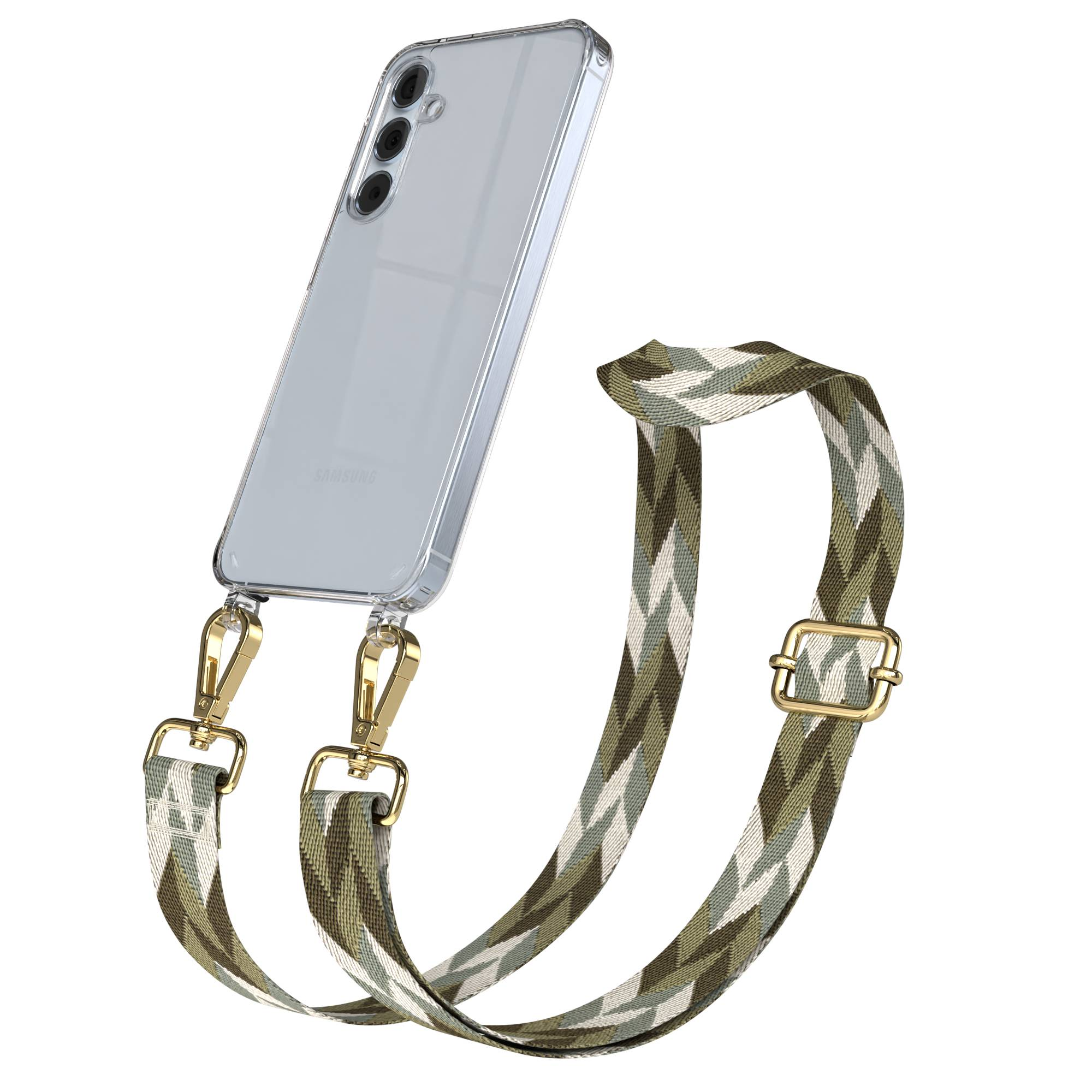 EAZY CASE Clear Case mit Band, Umhängetasche, Samsung, Galaxy A55 ...