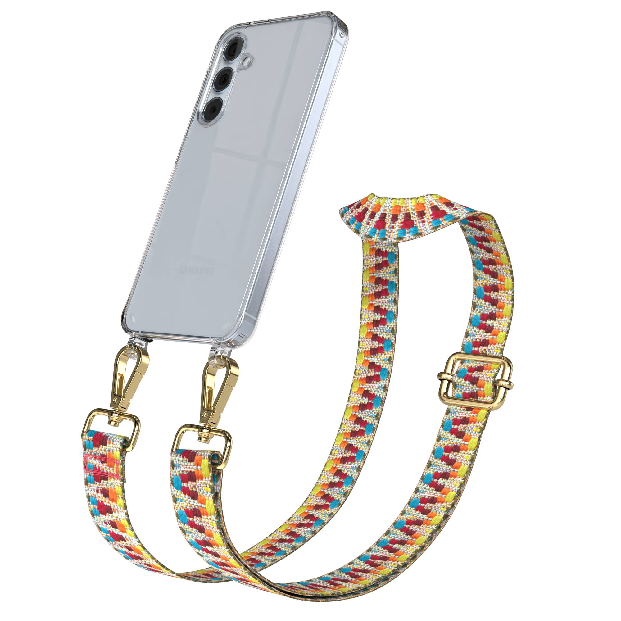 EAZY CASE Clear Case mit Band, Umhängetasche, Samsung, Galaxy A55 ...