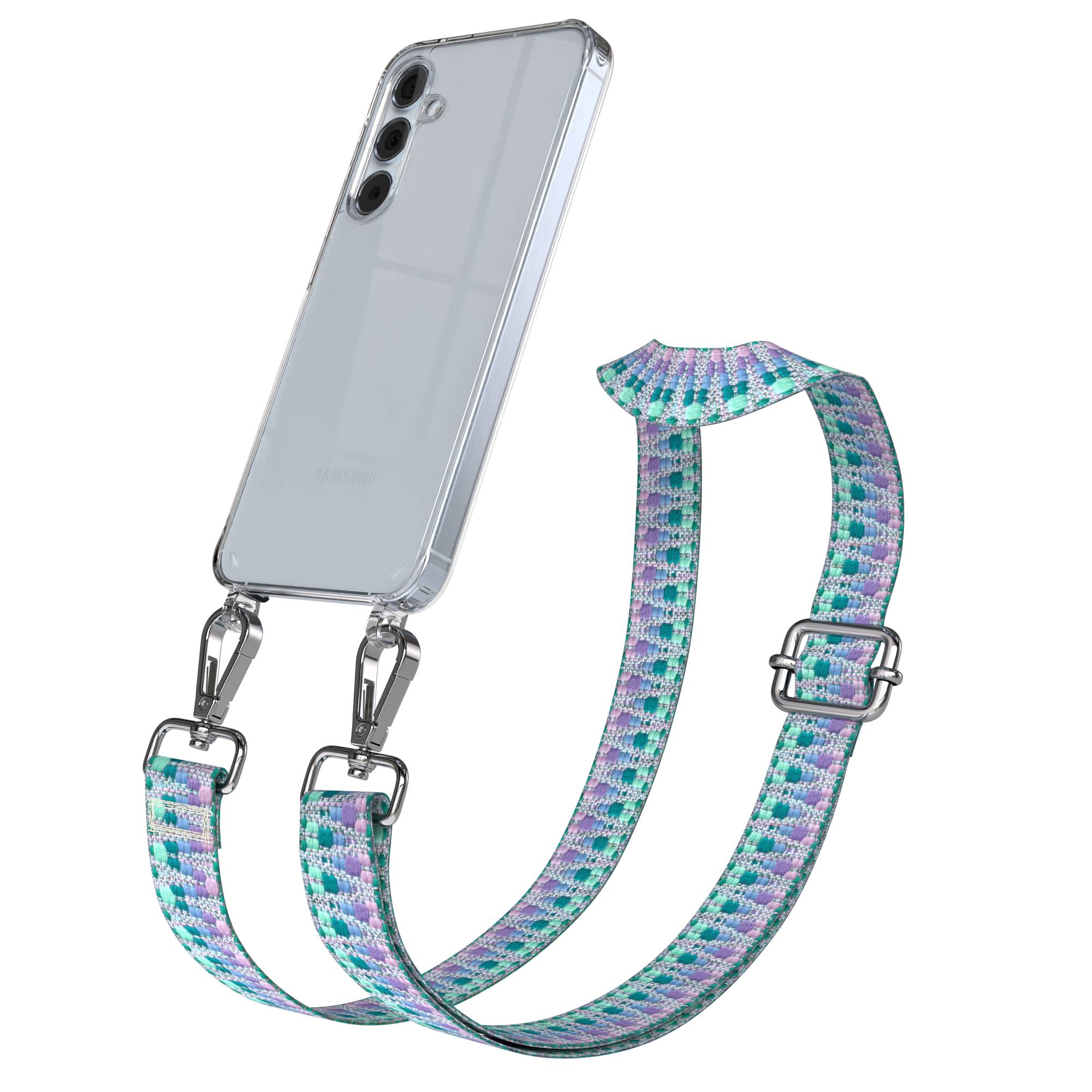 EAZY CASE Clear Case mit Band, Umhängetasche, Samsung, Galaxy A55 ...