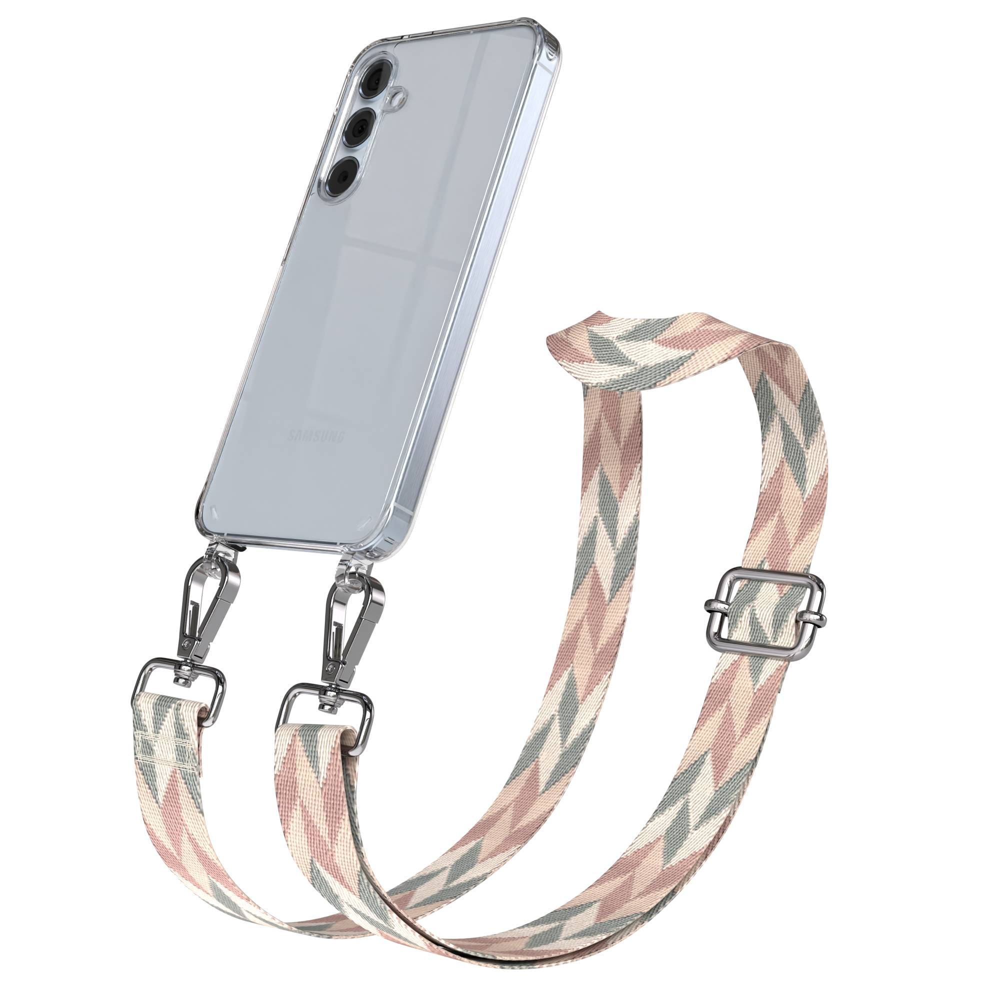 EAZY CASE Clear Case mit Band, Umhängetasche, Samsung, Galaxy A55, Mint ...