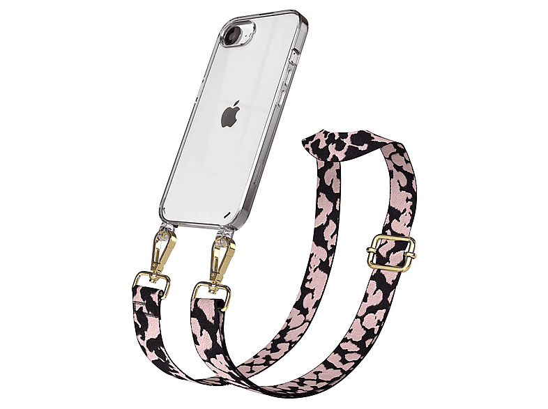 EAZY CASE Clear Case mit Band, Umhängetasche, Apple, iPhone 16e, Rosa ...