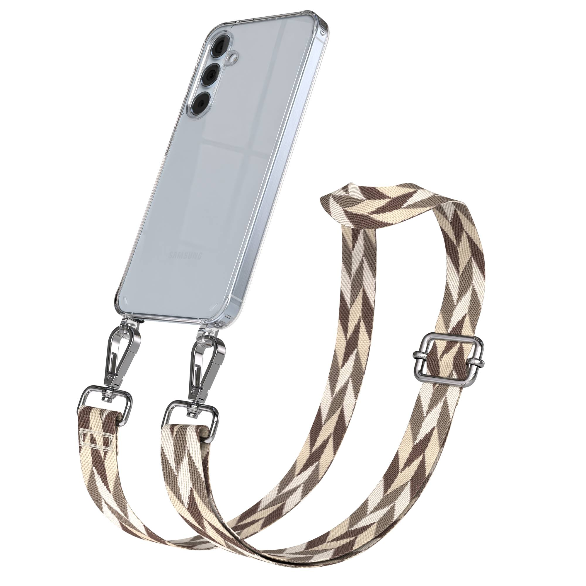 EAZY CASE Clear Case mit Band, Umhängetasche, Samsung, Galaxy A55 ...