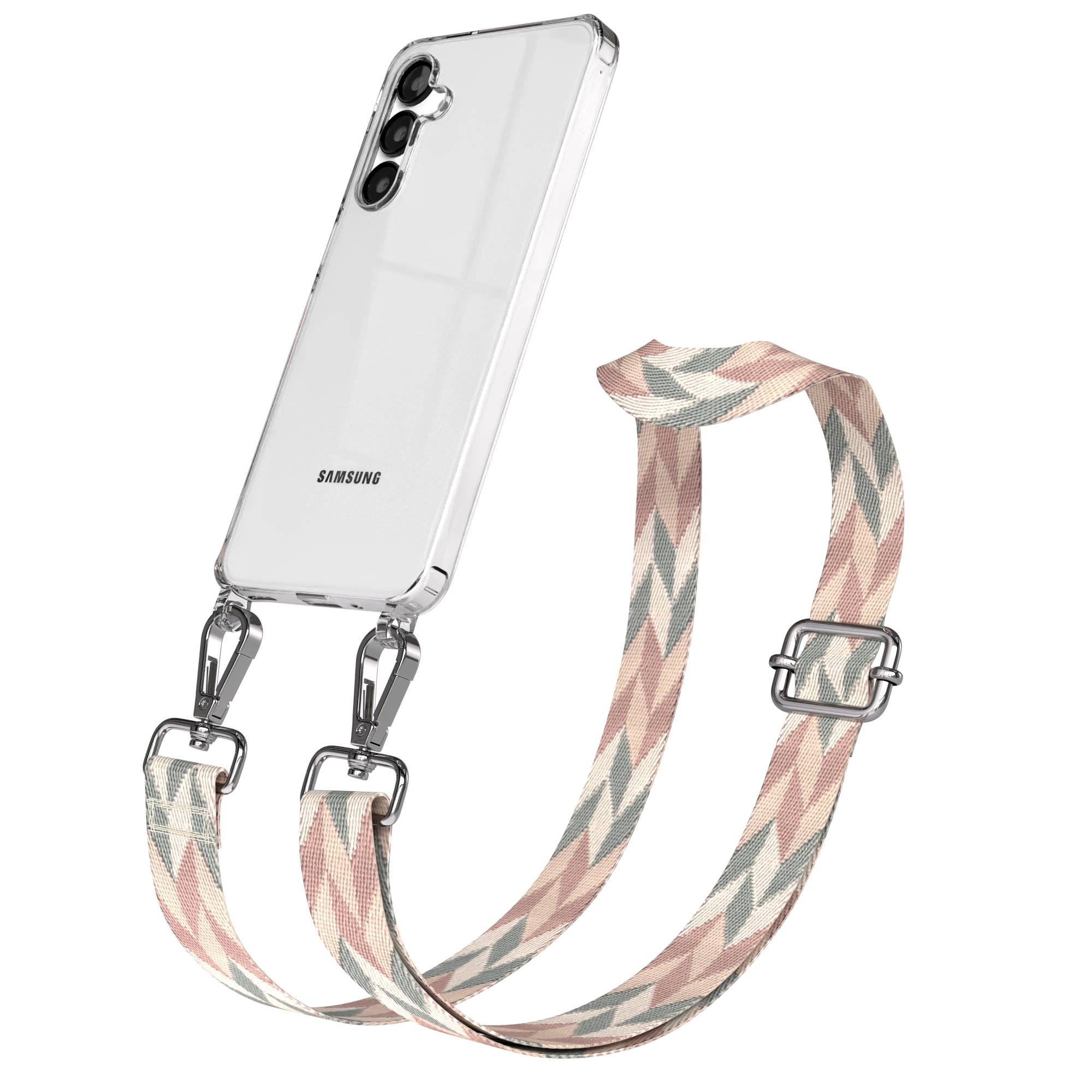 EAZY CASE Clear Case mit Band, Umhängetasche, Samsung, Galaxy A16, Mint ...