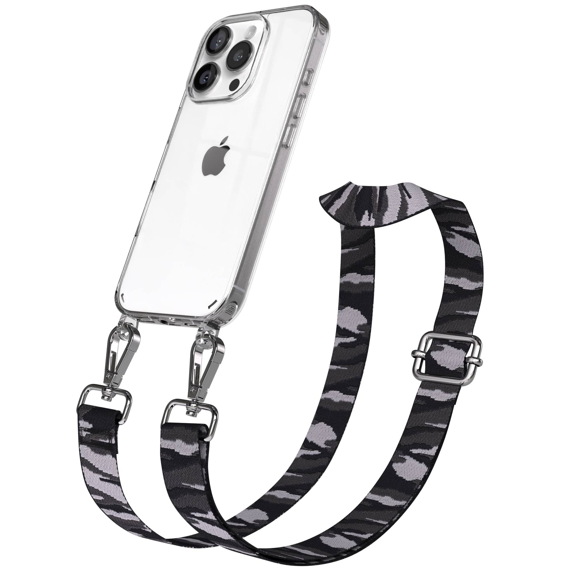 EAZY CASE Clear Case mit Band, Umhängetasche, Apple, iPhone 16 Pro ...