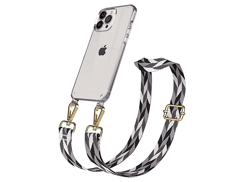 EAZY CASE Clear Case mit Band, Umhängetasche, Apple, iPhone 13 Pro Max ...