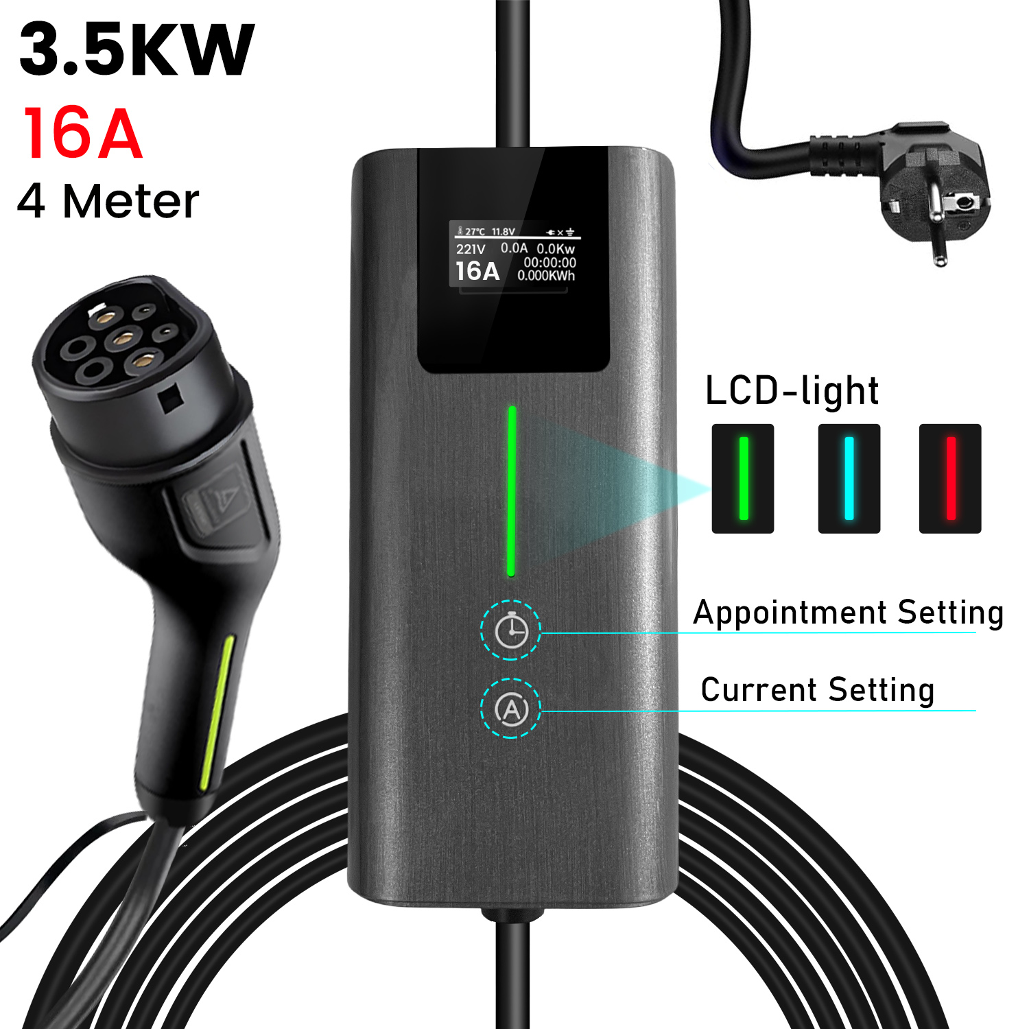 JUNSUN 3.5kw 16A wallbox, Kabellänge: 4 m | SATURN