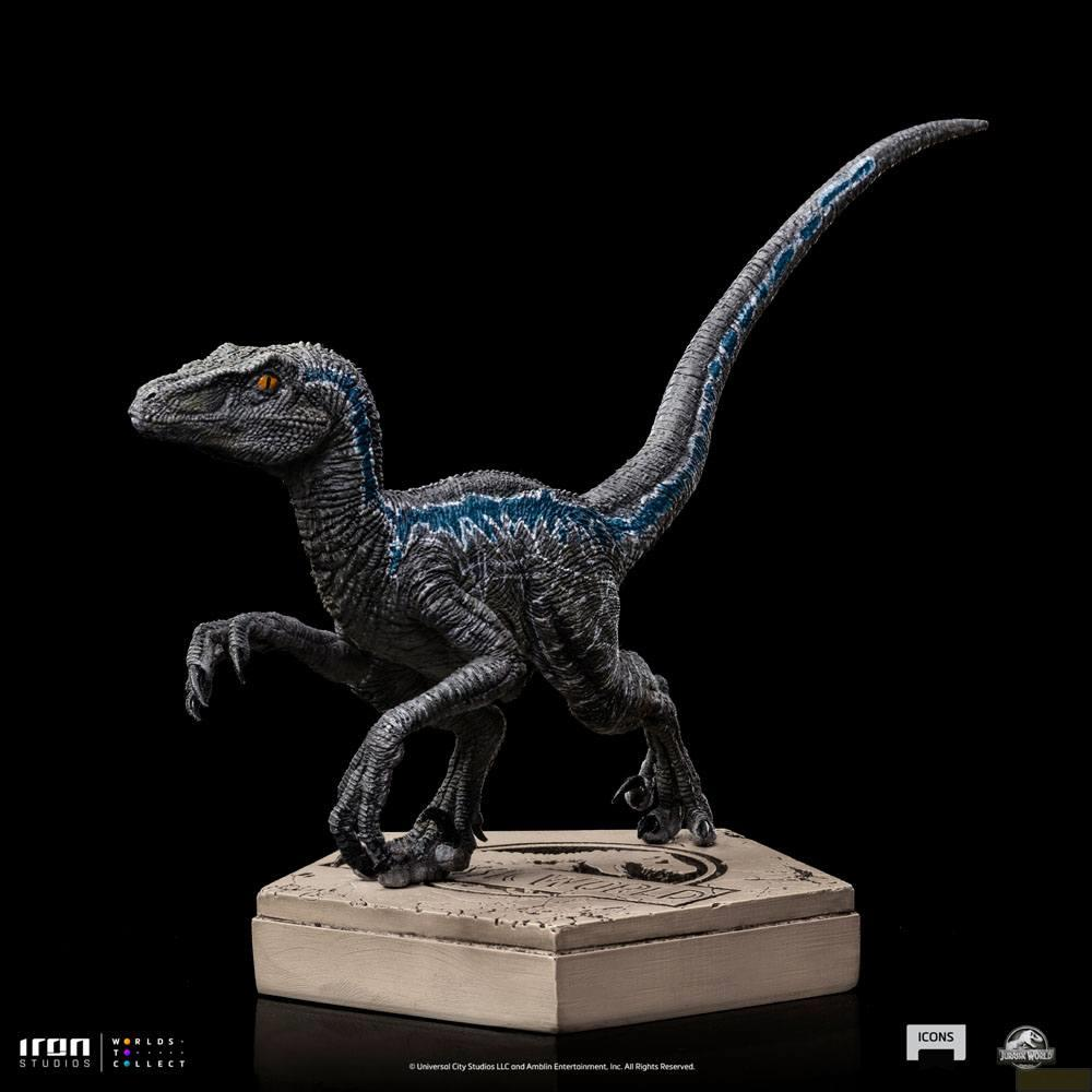 Jurassic World Icons Statue Velociraptor Blue 9 cm | SATURN