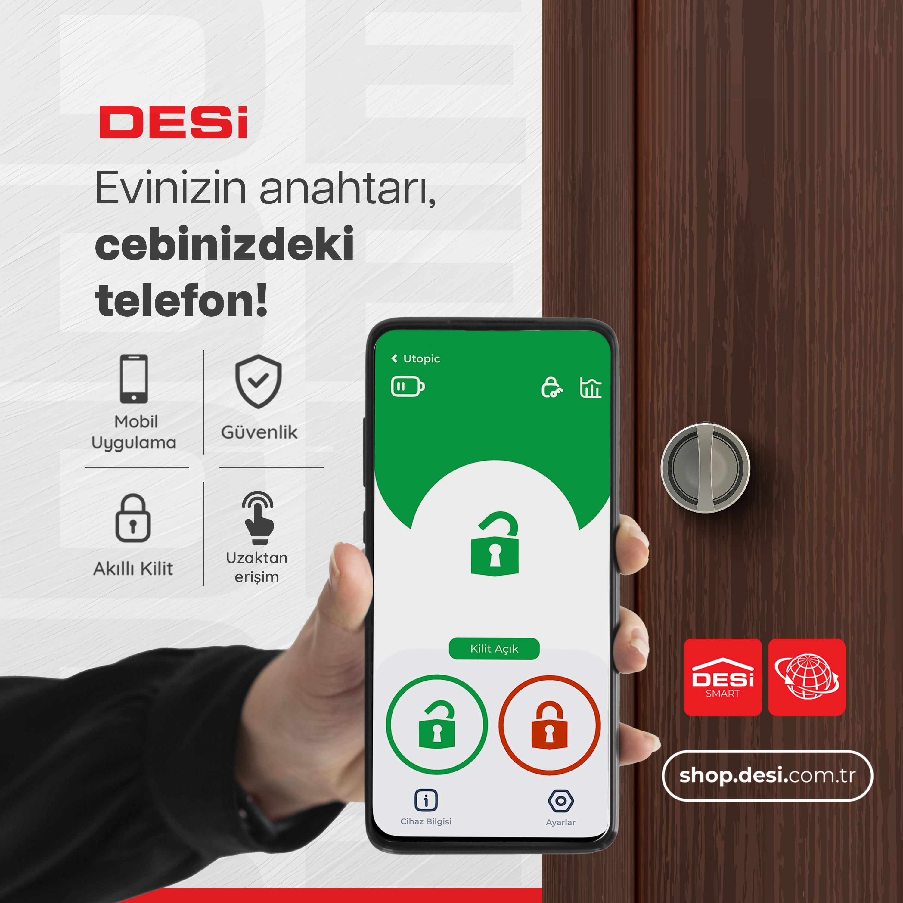 DESI Utopic R Akıllı Köprü-Tuş Takımlı Set (Google Home-Alexa Uyumlu ...