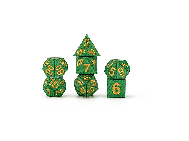 FANROLL Dragon Storm Sharp Edge Silicone Würfel Set Green Dragon Scales ...