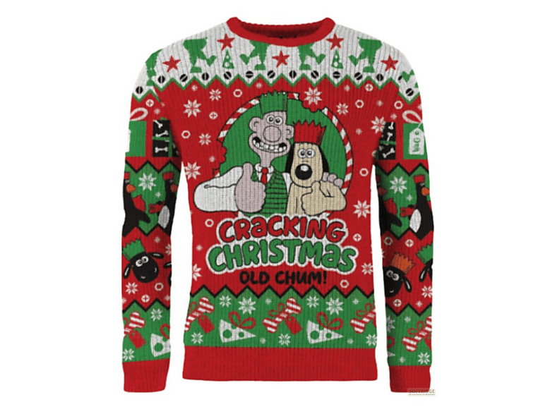 Wallace & Gromit Christmas Pullover Cracking Christmas Old Chum! Grösse ...
