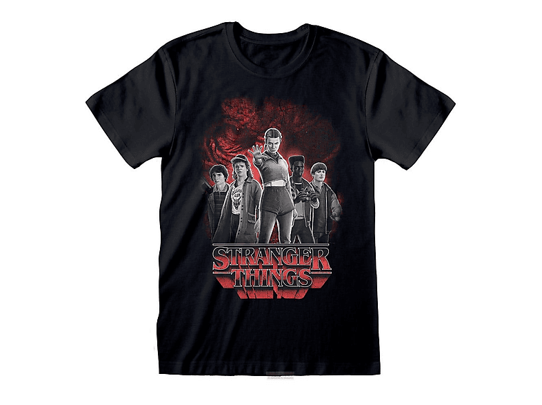 Stranger Things T-Shirt Group with Vecna behind Balck and White Grösse ...