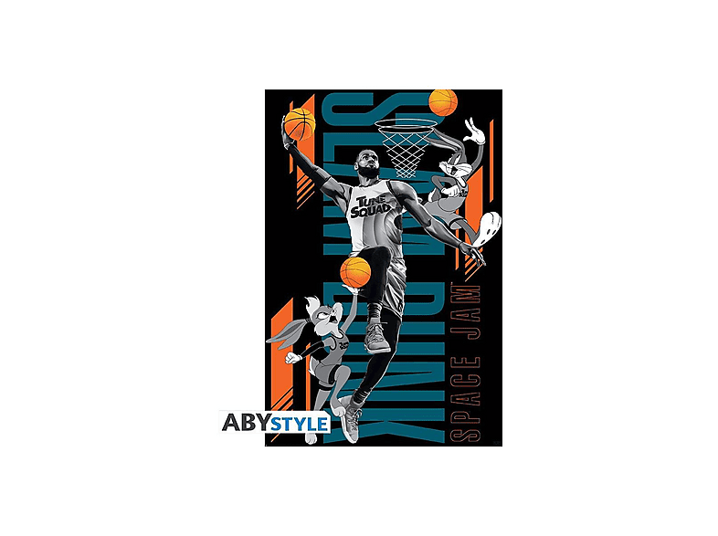 Poster | Gerollt und mit Folie versehen - Space Jam - Slam Dunk ...