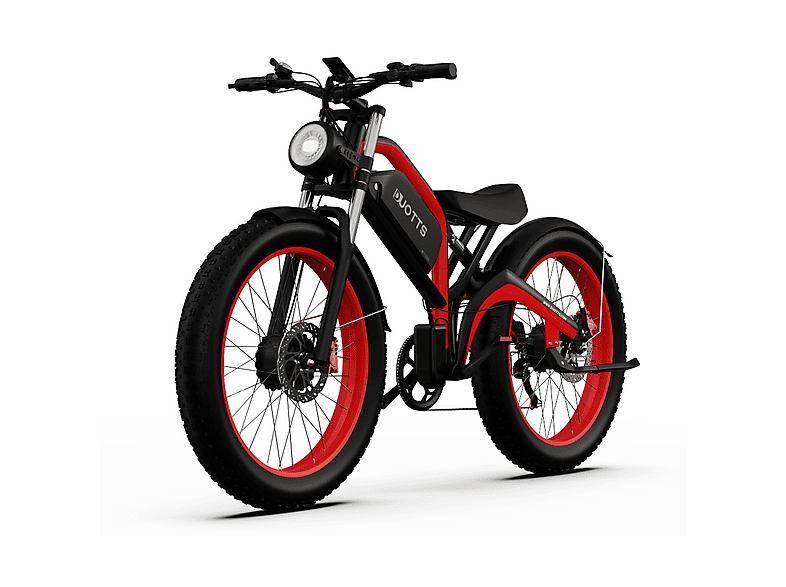 DUOTTS N26 1500W Dual Motor E-Bike（Schwarz Rot） (Laufradgröße: 26 Zoll ...