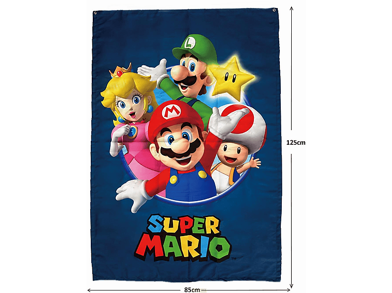 Super Mario: Fabric Poster [125 x 85 cm] | blue | MediaMarkt