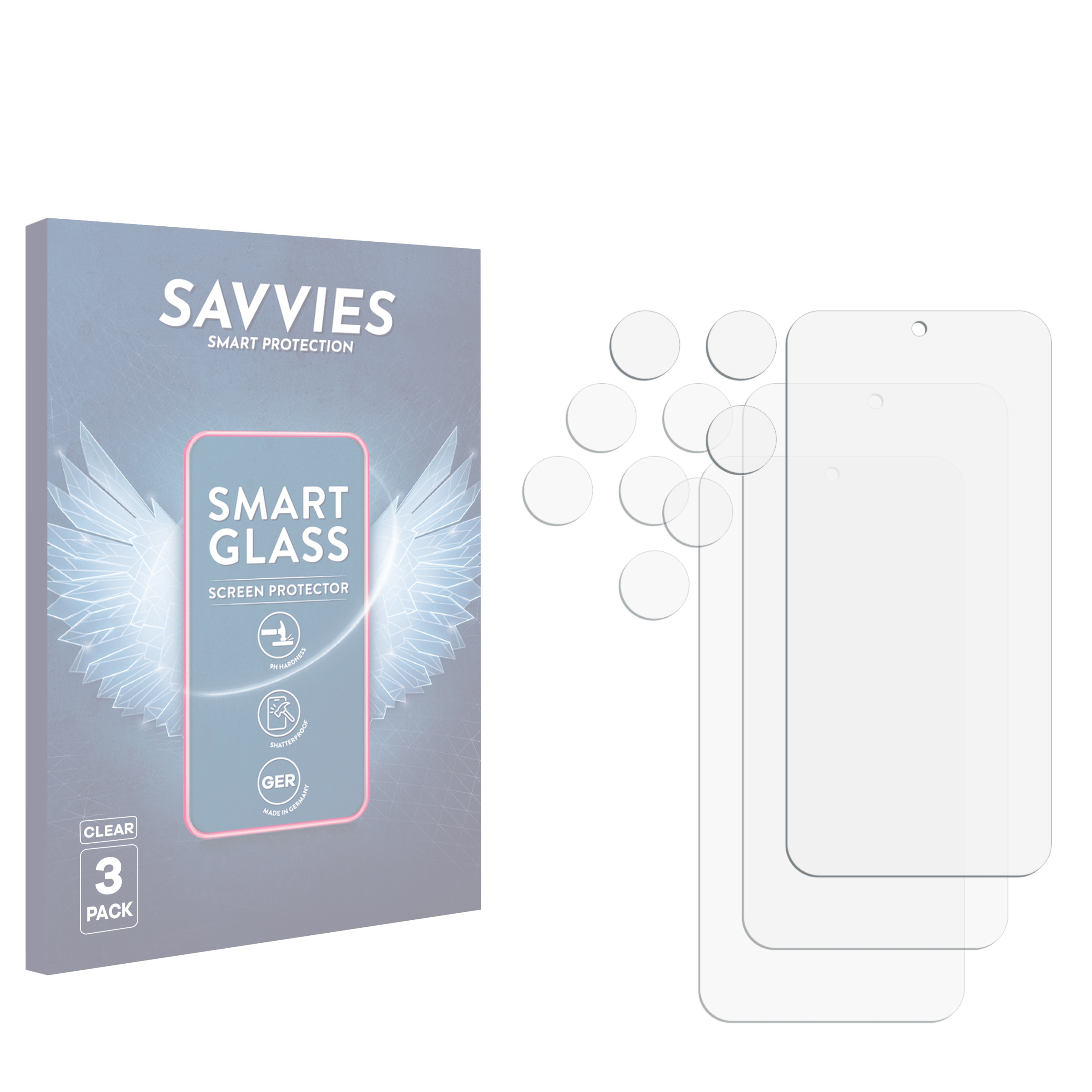 SAVVIES 3x klare Glas Panzer Schutzfolie (für Xiaomi Poco M8 Pro ...
