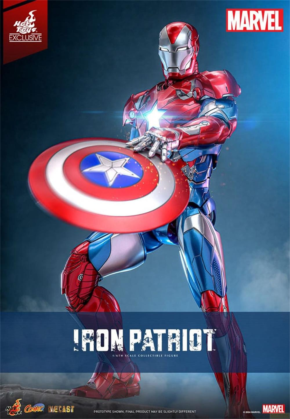 Marvel Comic Diecast Masterpiece Actionfigur 1/6 Iron Patriot Hot Toys ...