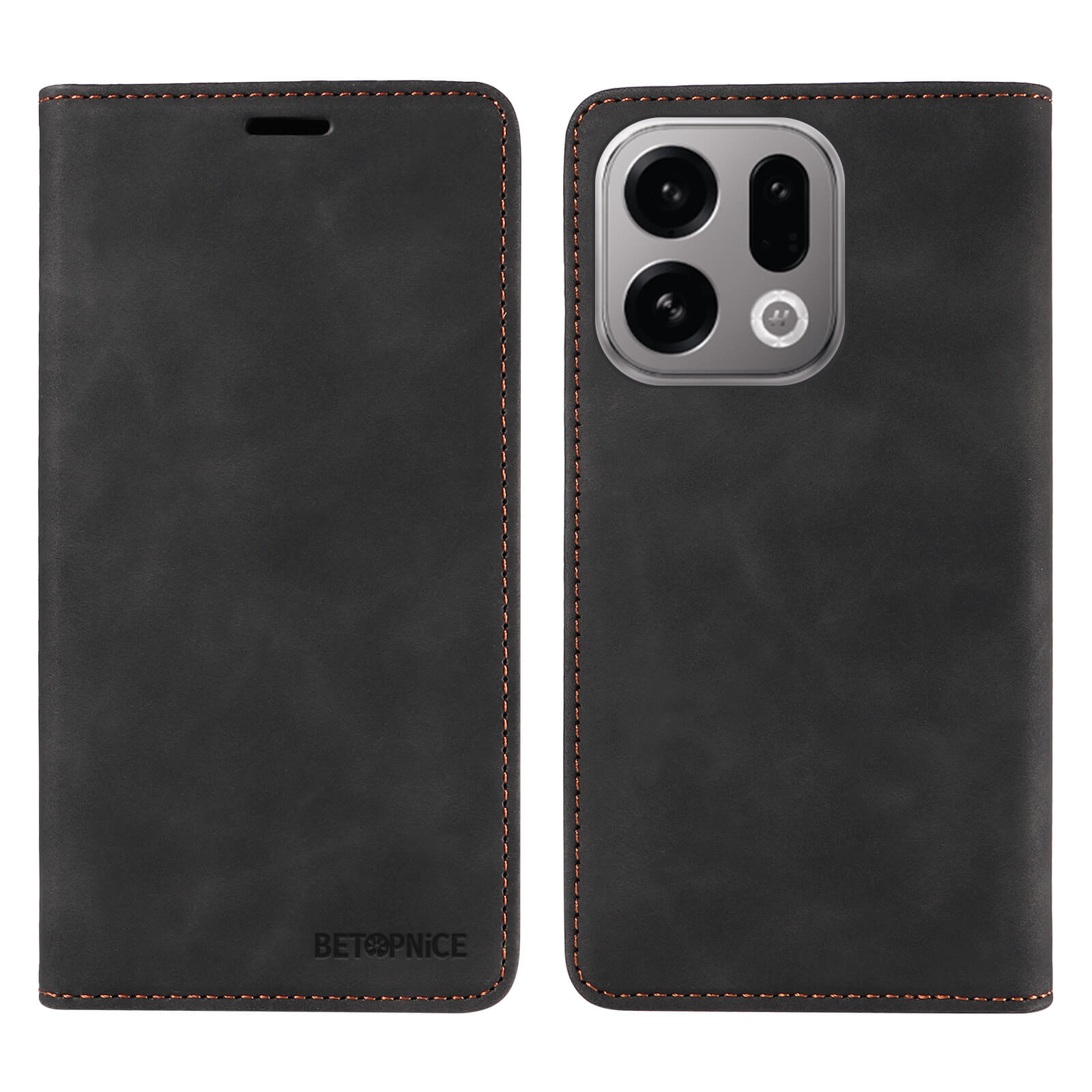 COVER-DISCOUNT Vintage Flip Case, Bookcover, OPPO, Find X9, Schwarz ...