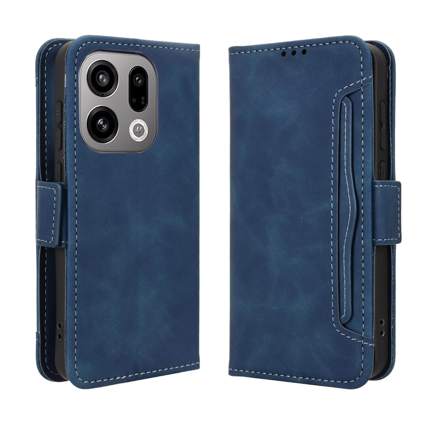 COVER-DISCOUNT Etui viele Kartenfächer, Bookcover, OPPO, Find X9, Blau ...