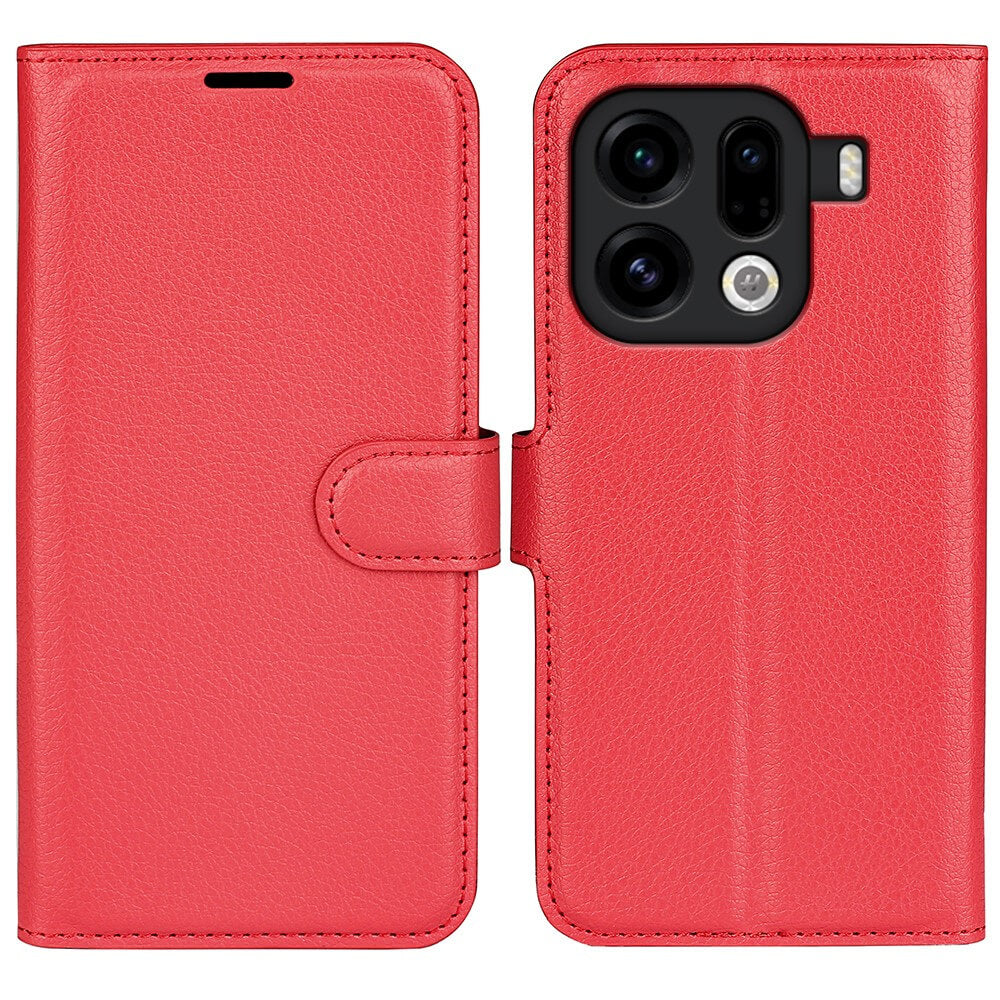 COVER-DISCOUNT Leder Etui Hülle, Bookcover, OPPO, Find X9 Pro, Rot ...