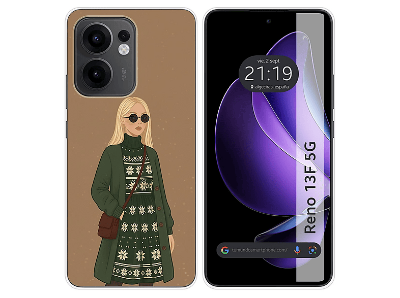 Funda móvil | TUMUNDOSMARTPHONE Reno 13F 4G / 13 F 5G, Compatible con ...
