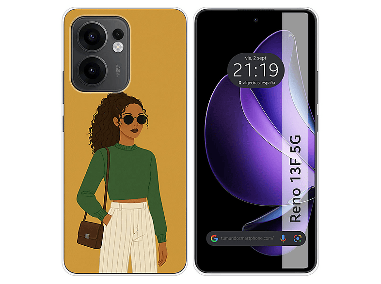 Funda móvil | TUMUNDOSMARTPHONE Reno 13F 4G / 13 F 5G, Compatible con ...