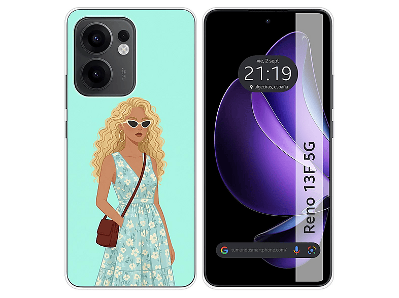 Funda móvil | TUMUNDOSMARTPHONE Reno 13F 4G / 13 F 5G, Compatible con ...