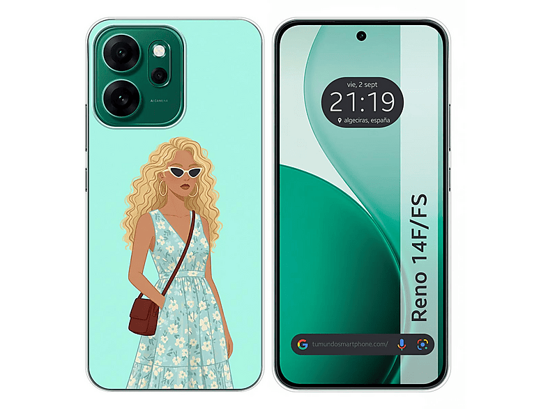 Funda móvil | TUMUNDOSMARTPHONE Reno 14 F / 14F 5G, Compatible con Oppo ...