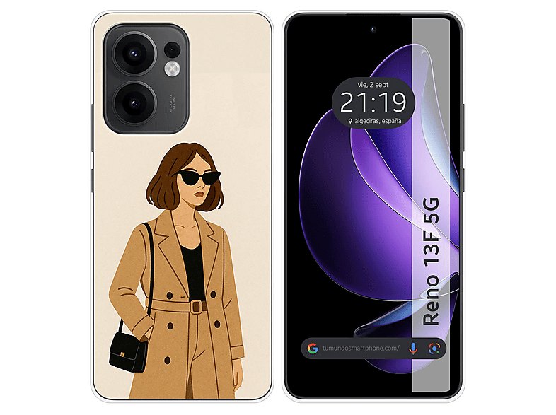 Funda móvil | TUMUNDOSMARTPHONE Reno 13F 4G / 13 F 5G, Compatible con ...