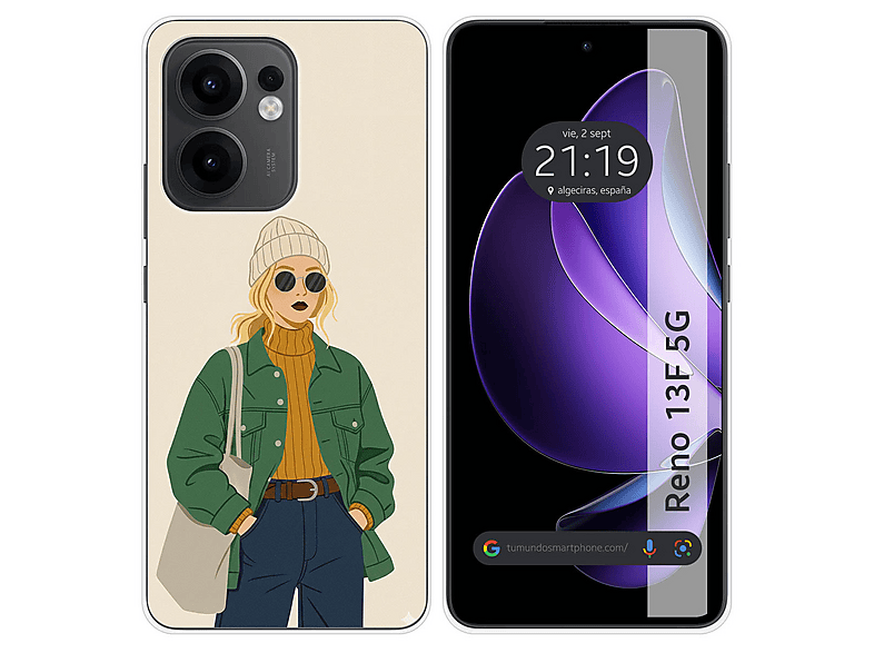 Funda móvil | TUMUNDOSMARTPHONE Reno 13F 4G / 13 F 5G, Compatible con ...