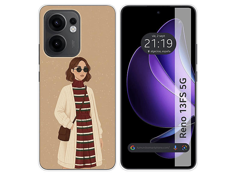 Funda móvil | TUMUNDOSMARTPHONE Reno 13FS 4G / 13 FS 5G, Compatible con ...