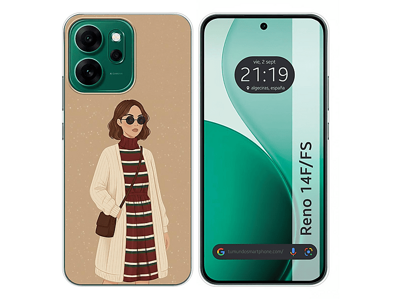 Funda móvil | TUMUNDOSMARTPHONE Reno 14 F / 14F 5G, Compatible con Oppo ...