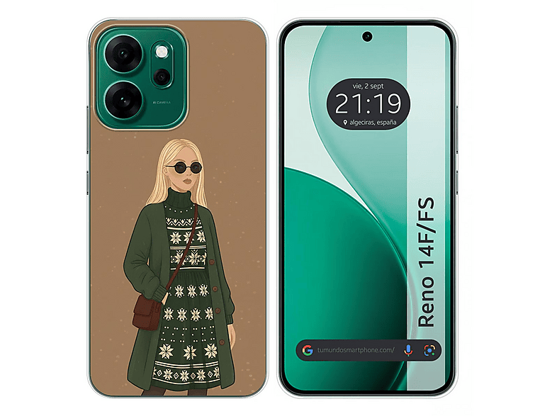 Funda móvil | TUMUNDOSMARTPHONE Reno 14 F / 14F 5G, Compatible con Oppo ...