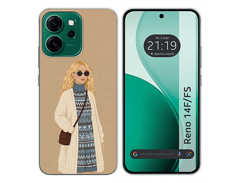Funda móvil | TUMUNDOSMARTPHONE Reno 14 F / 14F 5G, Compatible con Oppo ...