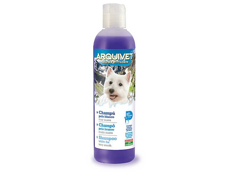 Champú para mascotas | ARQUIVET Champú para Perros de Pelo Blanco, para ...
