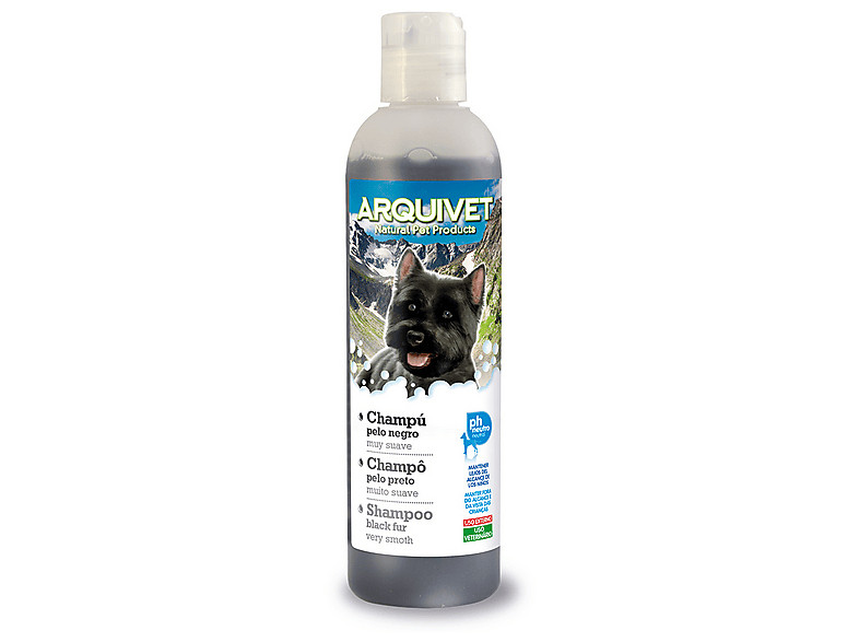 Champú para mascotas | ARQUIVET Champú para Perros de Pelo Negro, para ...