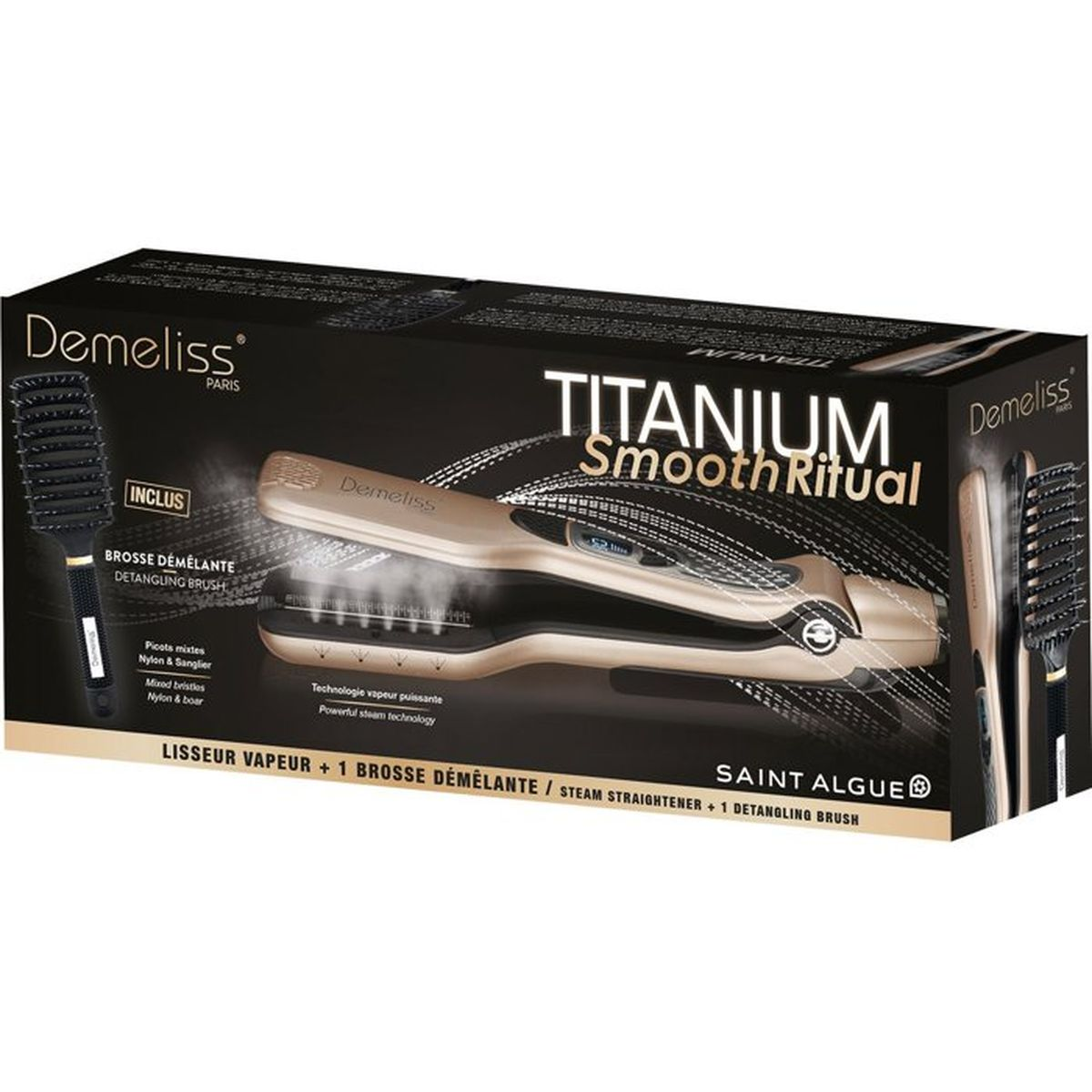 PIASTRA PER CAPELLI A VAPORE SAINT ALGUE Demeliss Titanium Smooth ...