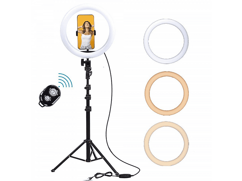 COSYHOMES LED Ringlicht 10,2" mit Flexiblem Stativ und Smartphone ...