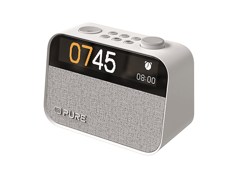 PURE Moment Radiowecker, Numérique, DAB+, DAB, Bluetooth, Cotton White ...