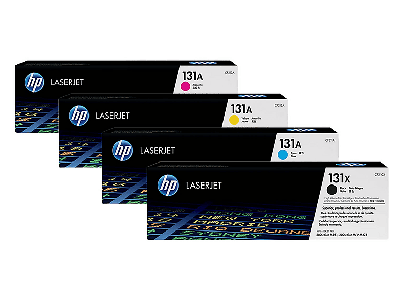HP 131X / CF210X Set Toner Set (CF211A|CF212A|CF213A|CF210X|131A|131X ...