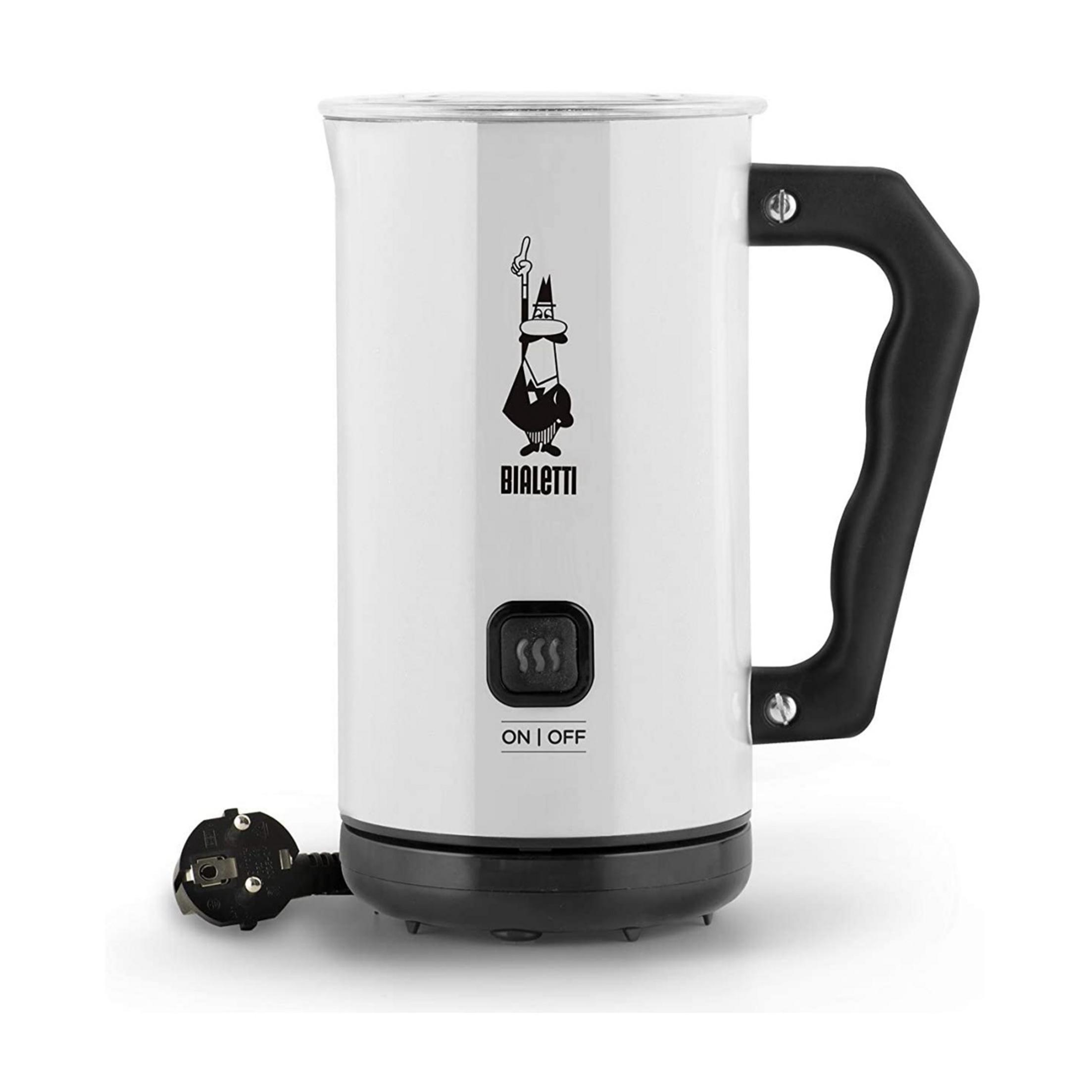 BIALETTI Mousseur à Lait Électrique MK02 Cafetière italienne Blanc/Noir ...