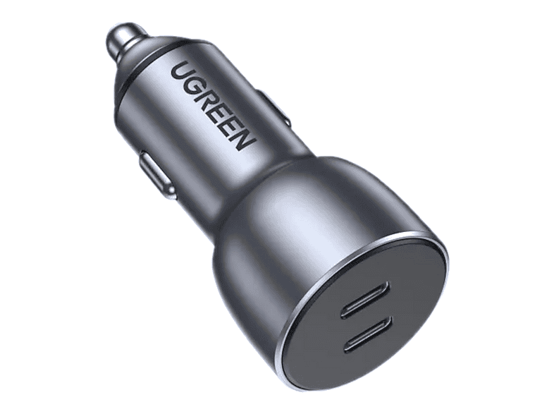UGREEN 70594 FAST CAR CHARGER 2XUSB-C PD 50W SILVER Autoladegerät ...