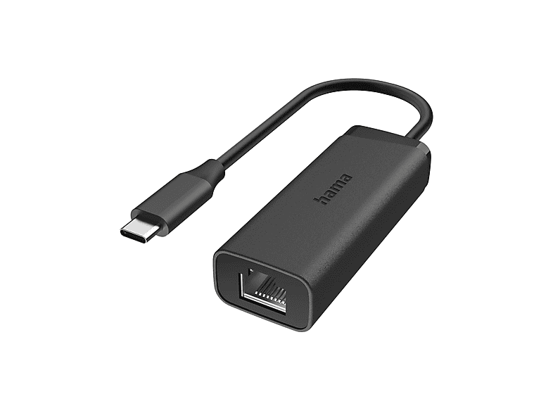 HAMA 200360 USB-C AUF RJ45/LAN, 2,5 GBIT/S Netzwerk Adapter, Schwarz ...