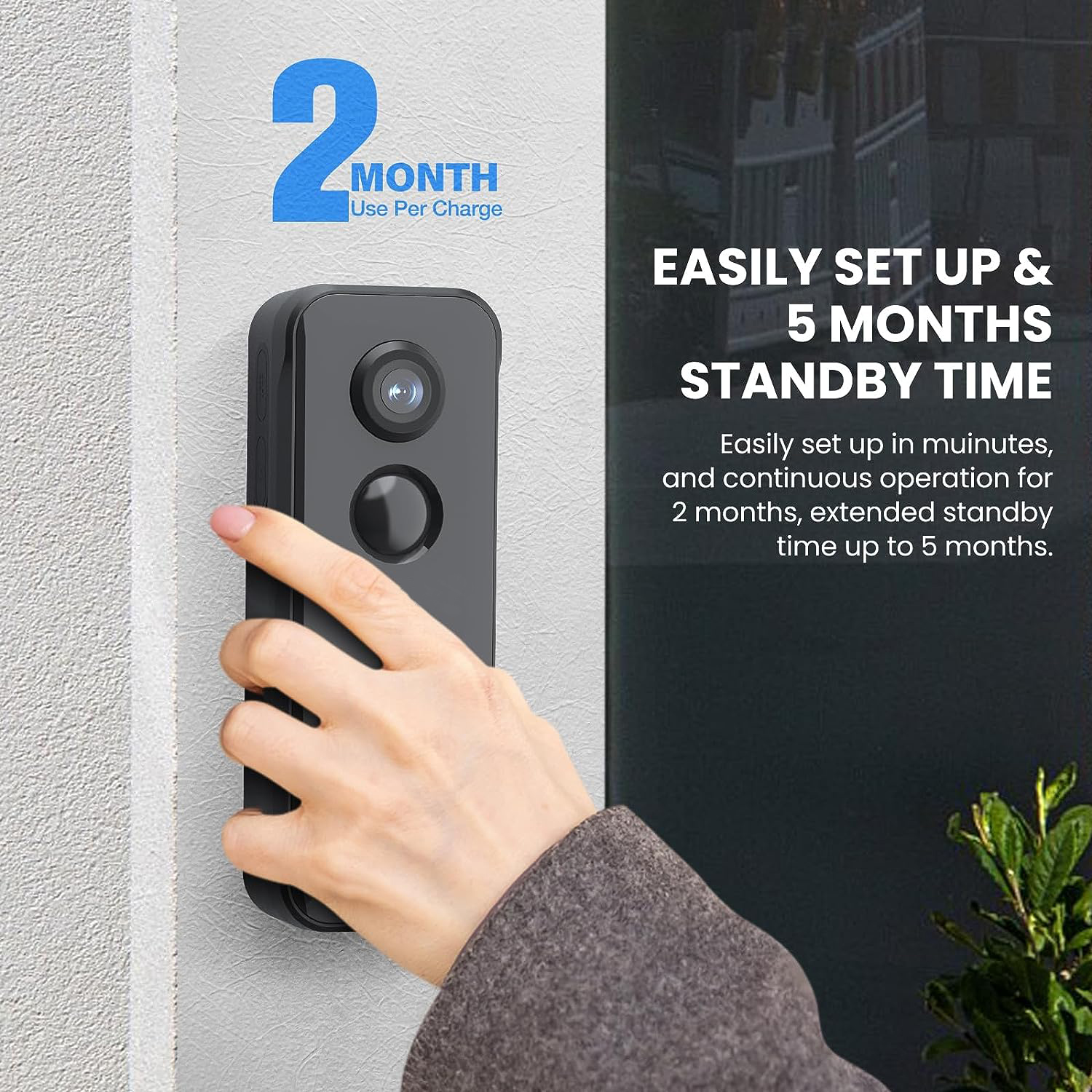 CAMPANELLO SMART GENERIC Ultra 2K 180° ampissimo visivo Senza fili ...