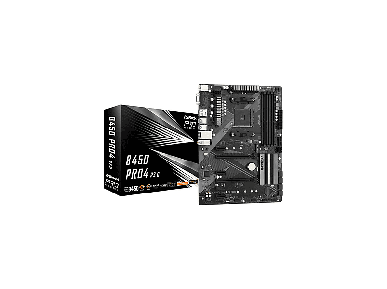 ASROCK B450 Pro4 R2.0 Mainboard Rot | MediaMarkt