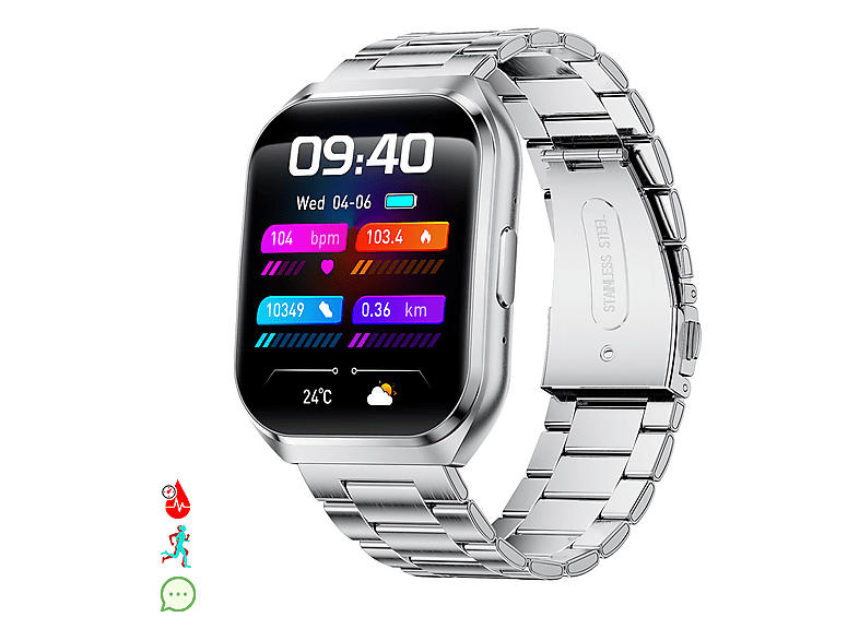 Smartwatch | DAM DMBB0095C94CM, Plata | MediaMarkt