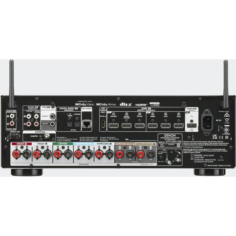 DENON AVR-X1800H DAB BLACK HDMI-Switch | SATURN