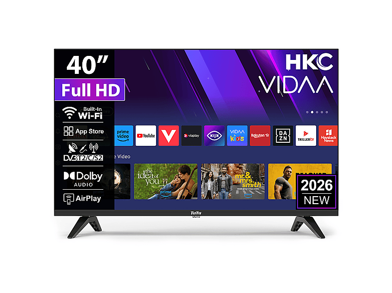 HKC H40Q1F-V LED TV (Flat, 40 Zoll / 102 cm, Full-HD, SMART TV ...